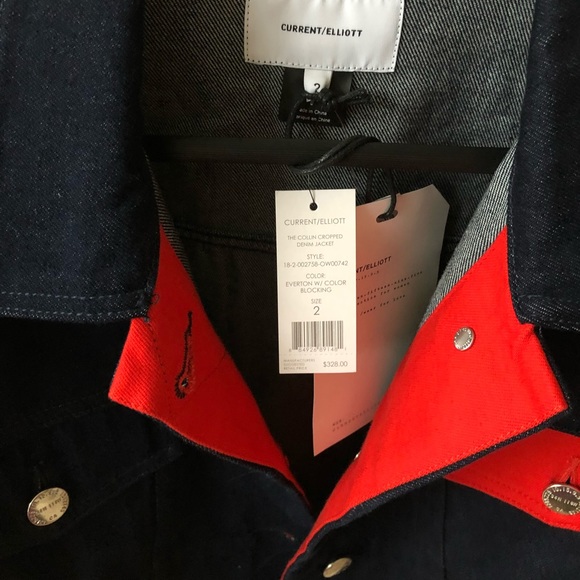 Current/Elliott | Jackets & Coats | Nwt Current Elliott Color Block ...